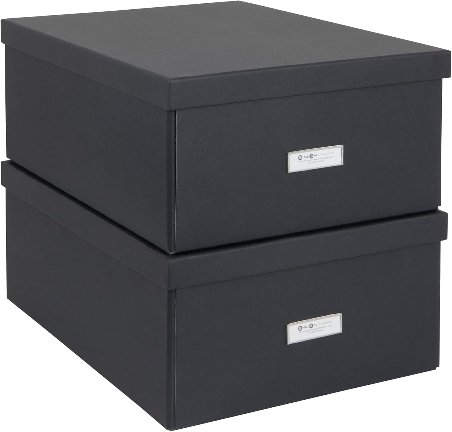 Bigso Box of Sweden Katrin Collapsible Storage Box with Labelframe for Identification - Simple ...