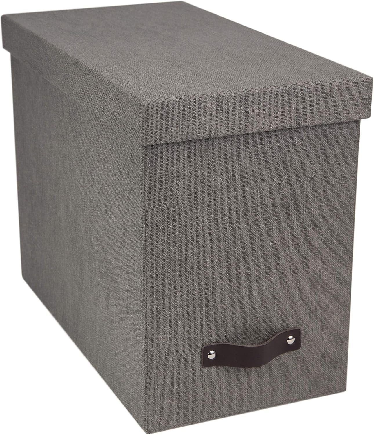 Bigso John Desktop File Box, With Lid, 7.4 in x 13 in x 10.4 in, Grey ...