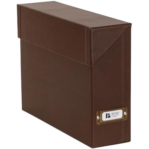 Bigso Lovisa Fiberboard Document Storage Box with 12 Folded Files for ...