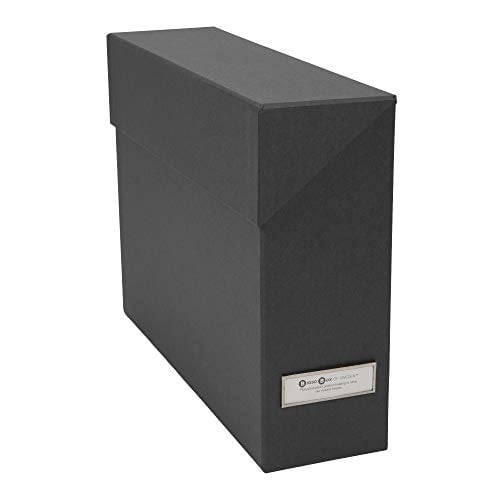 Bigso Lovisa Fiberboard Label Frame 12 File Storage Box, 9.4 x 3.7 x 13 ...