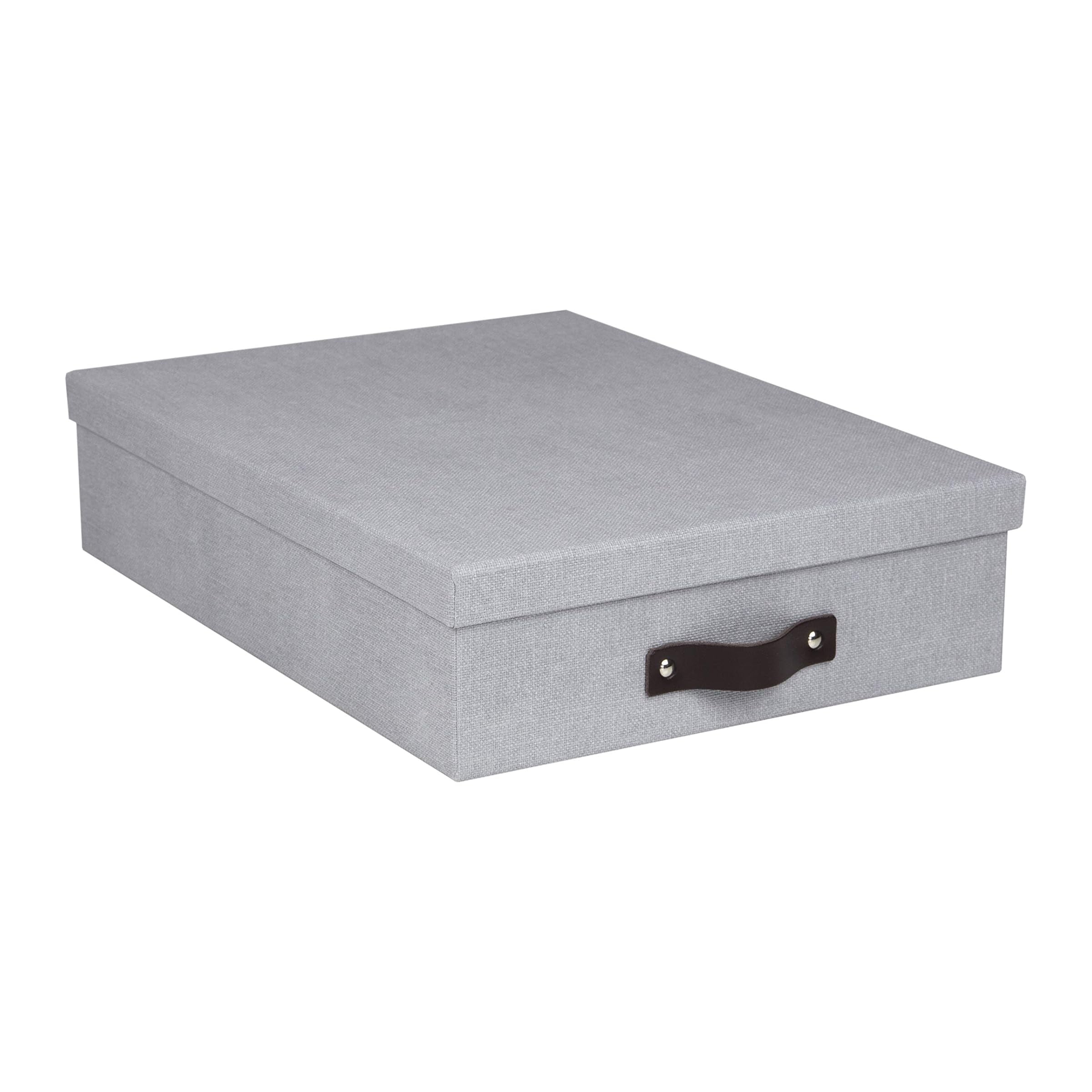 Bigso Oskar Canvas Fiberboard Document Letter Box - File Organizer Box ...