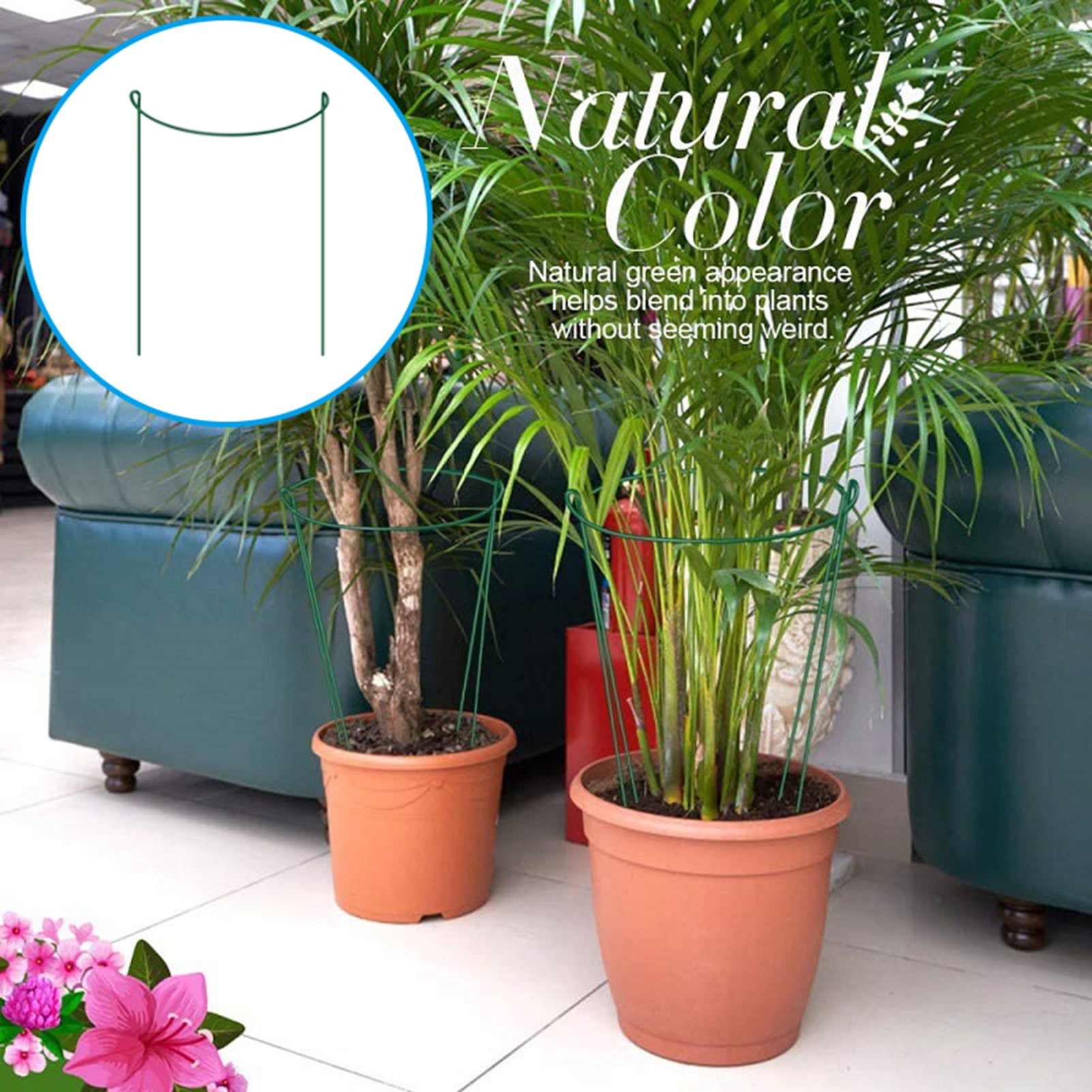 Bigstone 6Pcs Plant Stake Corrosion Resistant Windproof Wrought Iron ...