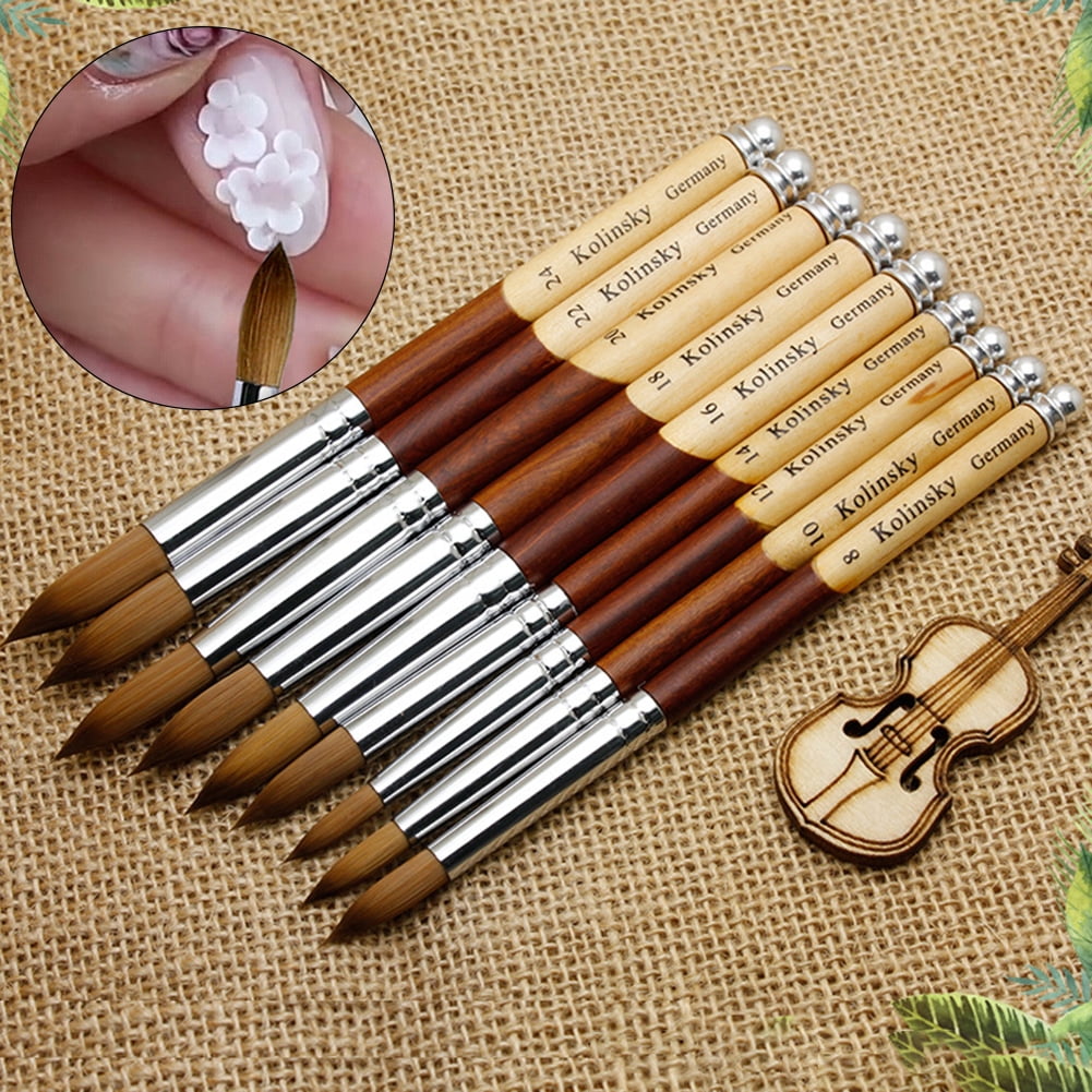 Bigstone Color Block Round Top Wood Handle Nail Art Pen Line Drawing ...