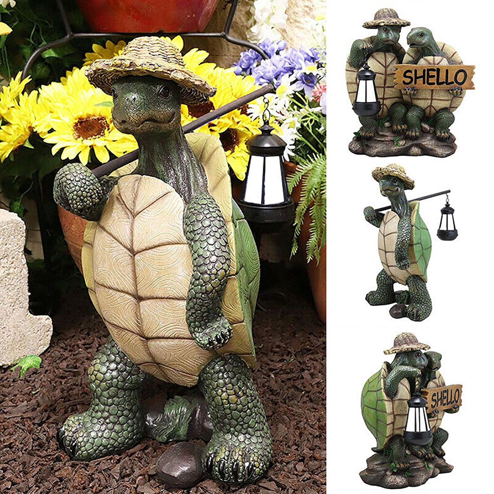 Bigstone Resin Tortoise Ornament Realistic Weather-resistant Waterproof ...