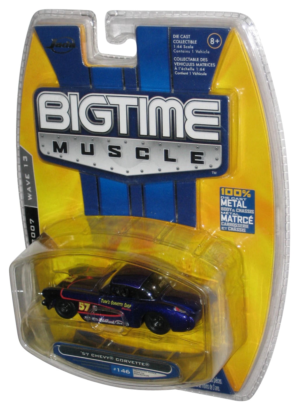 Bigtime Muscle Wave 13 (2007) Jada Toys Purple '57 Chevy Corvette Toy ...
