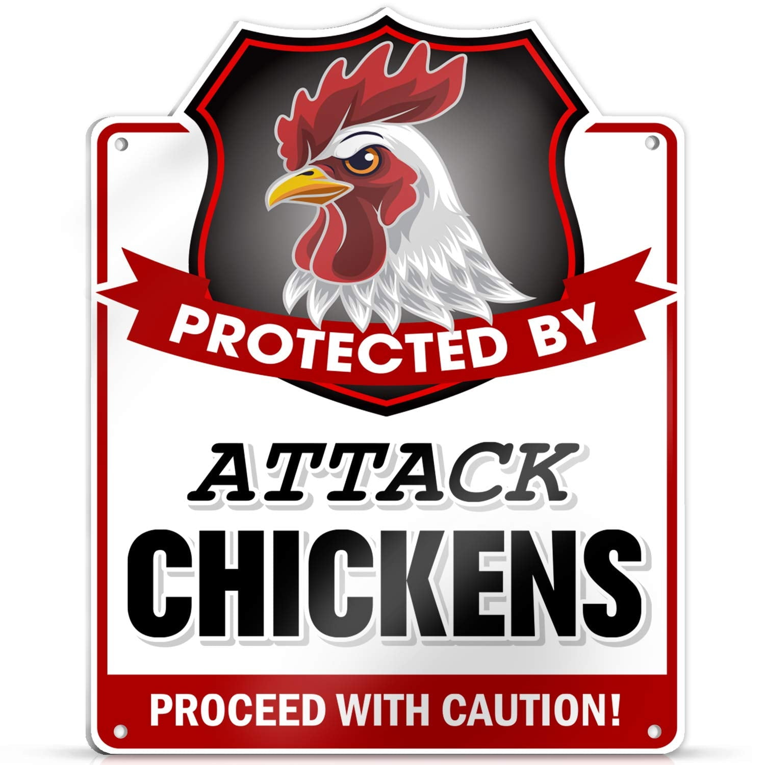 Bigtime Signs Outdoor Funny Chicken Coop Decoration, Attack Chickens ...