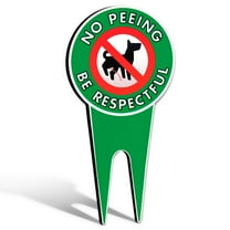 ANLEY Double-Sided No Pooping Dog Yard Sign with Grass Stake, 12" x 9 ...
