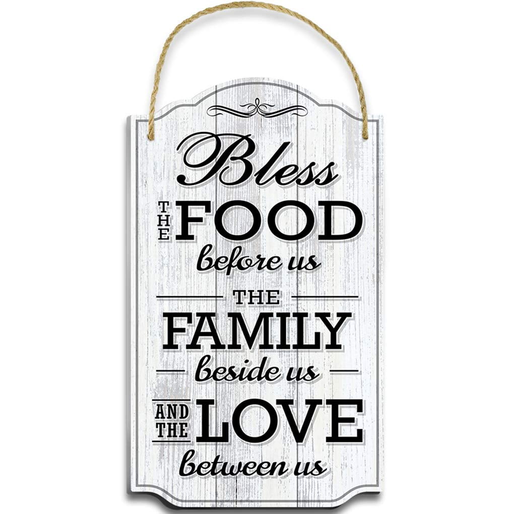 Bigtime Signs Kitchen Dining Room Wall Decor - Bless Our Family Food ...