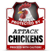 Bigtime Signs Beware of Chickens PVC Warning Sign 9""x12 - Walmart.com