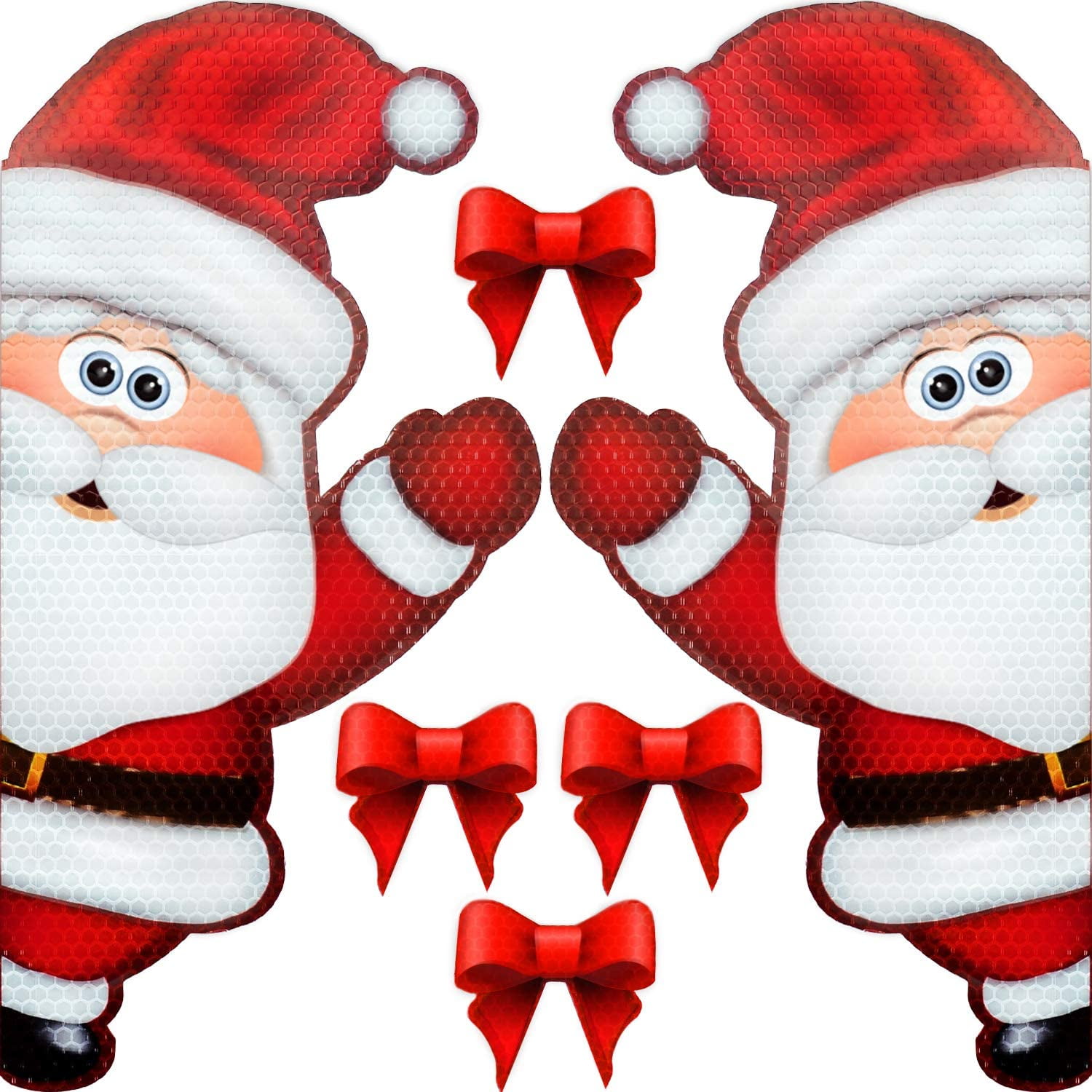 Bigtime Signs Jumbo Reflective Automotive Christmas Magnet Set (Santa ...