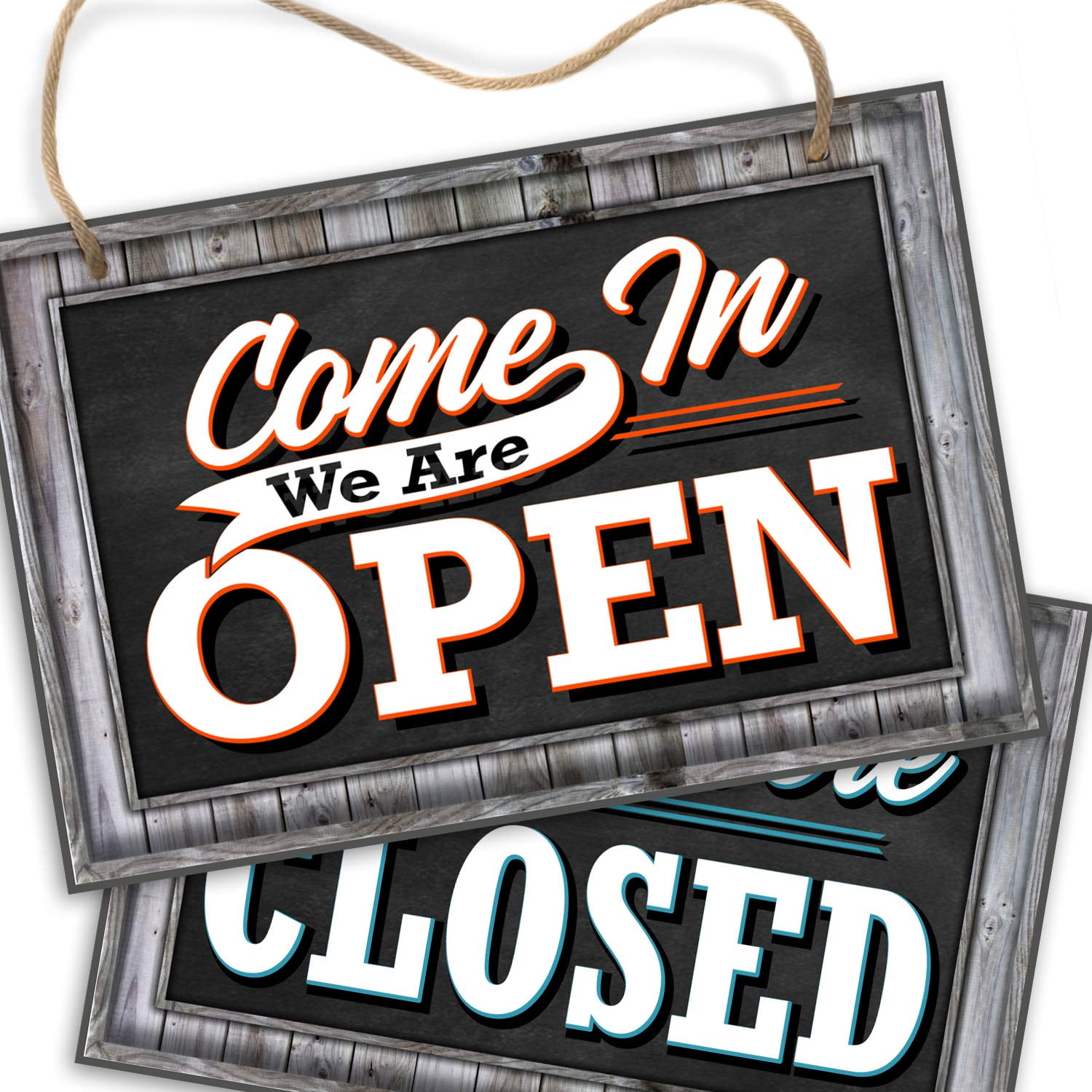 Bigtime Signs Reversible Open Closed Sign for Business Door - Durable ...