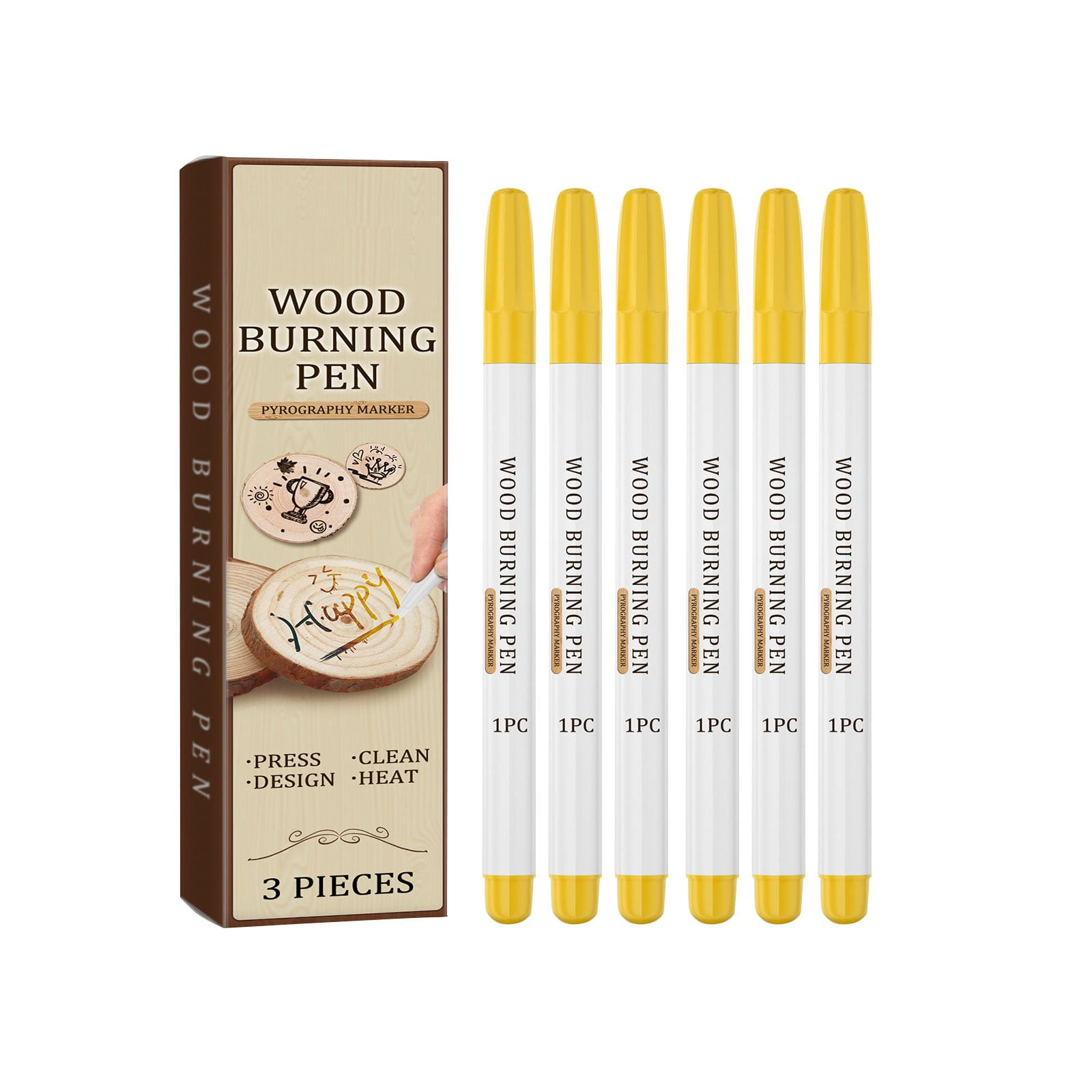 Bigwheat Chopping Board Burning Mark Pen Set- DIY Custom Wood Painting ...