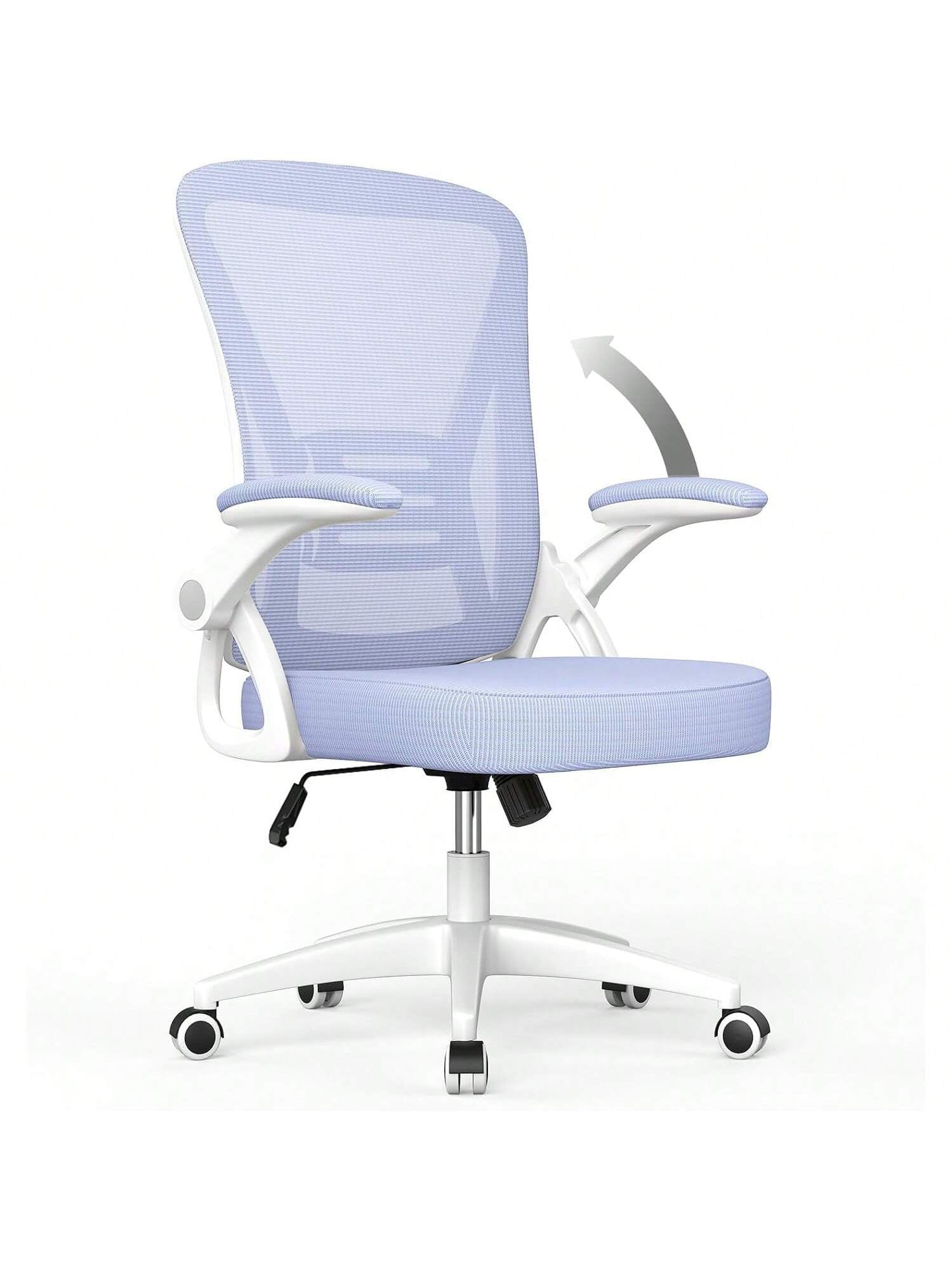 Bigzzia Ergonomic Office Chair With Adjustable Height, Flip Up Armrests ...