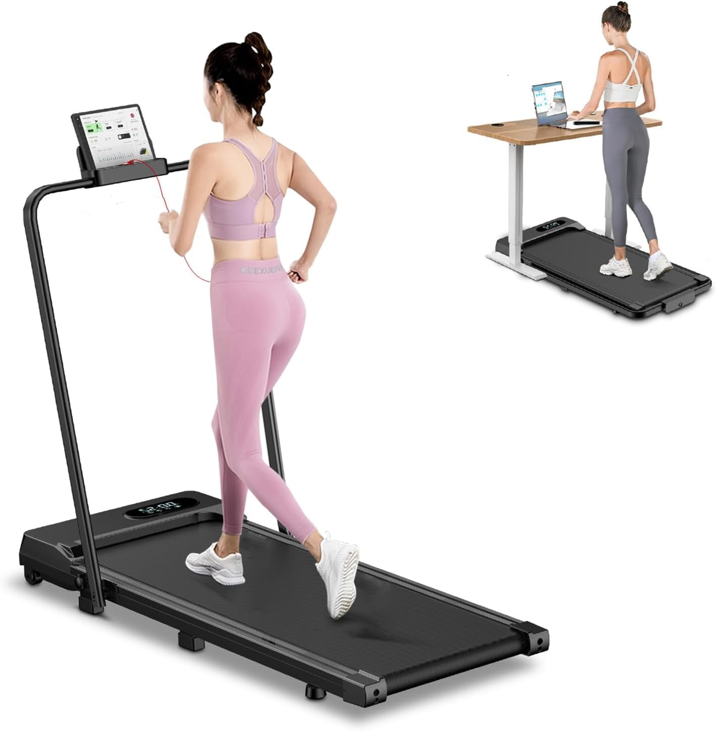Bigzzia Foldable Walking Pad,2 in 1 Under Desk Treadmill with Remote ... Bigzzia Foldable Walking Pad,2 in 1 Under Desk Treadmill with Remote ...