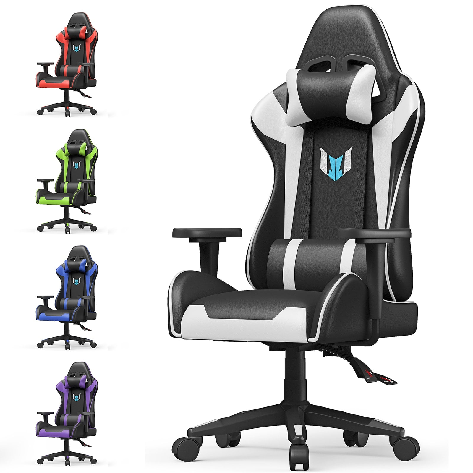 Bigzzia High-Back Gaming Chair PC Office Chair Computer Racing Chair PU ...