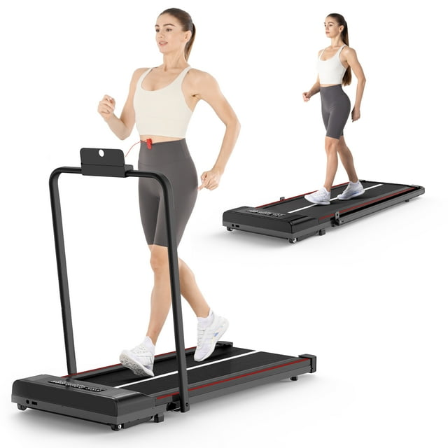 Bigzzia Treadmill,2 in 1 Under Desk Folding Treadmill,Walking Pad with ... Bigzzia Treadmill,2 in 1 Under Desk Folding Treadmill,Walking Pad with ...