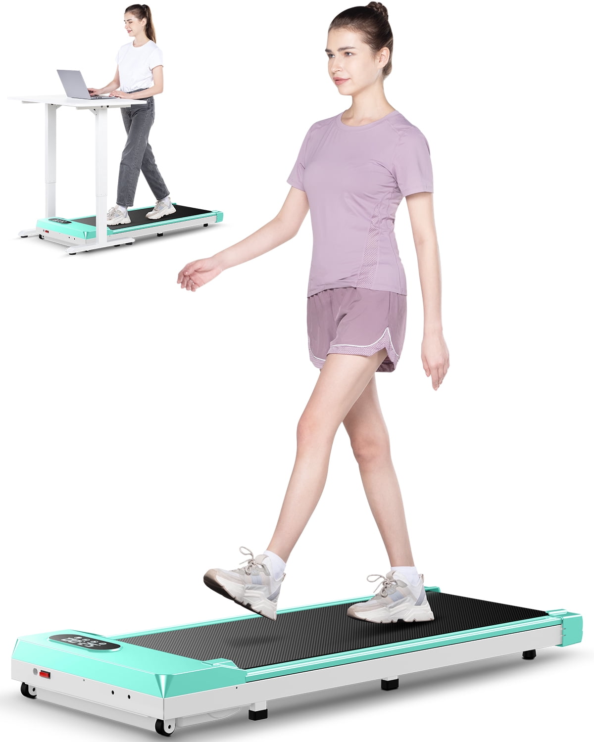 Bigzzia Under Desk Workout Treadmill, Portable Exercise Walking Pad ...