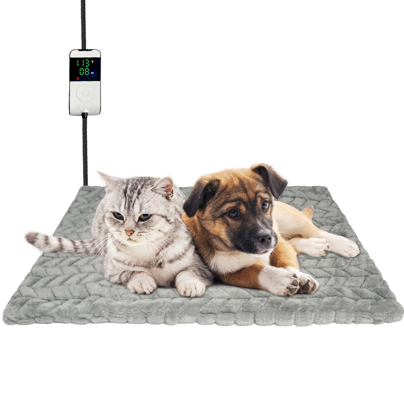 BiirBlue Heated Dog Bed, Completely Chew-Proof Cord Cat Pad, Waterproof ...