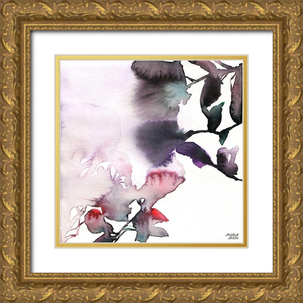 Bijou, Andrea 15x15 Gold Ornate Wood Framed with Double Matting Museum ...