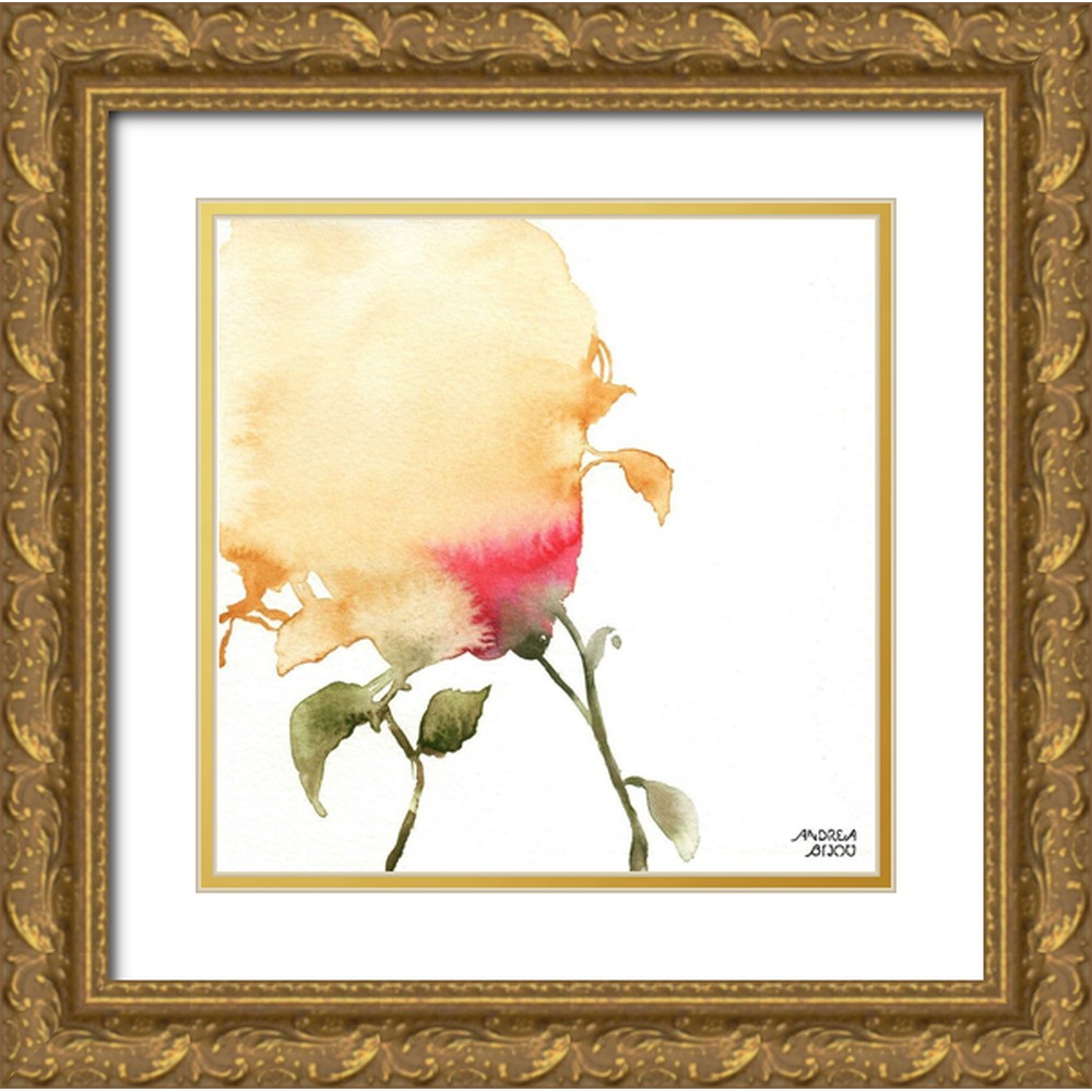Bijou, Andrea 20x20 Gold Ornate Wood Framed with Double Matting Museum ...