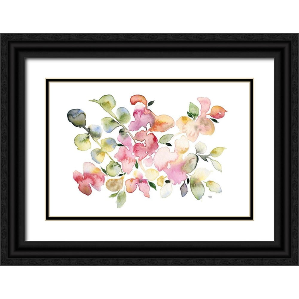 Bijou, Andrea 24x17 Black Ornate Wood Framed with Double Matting Museum ...