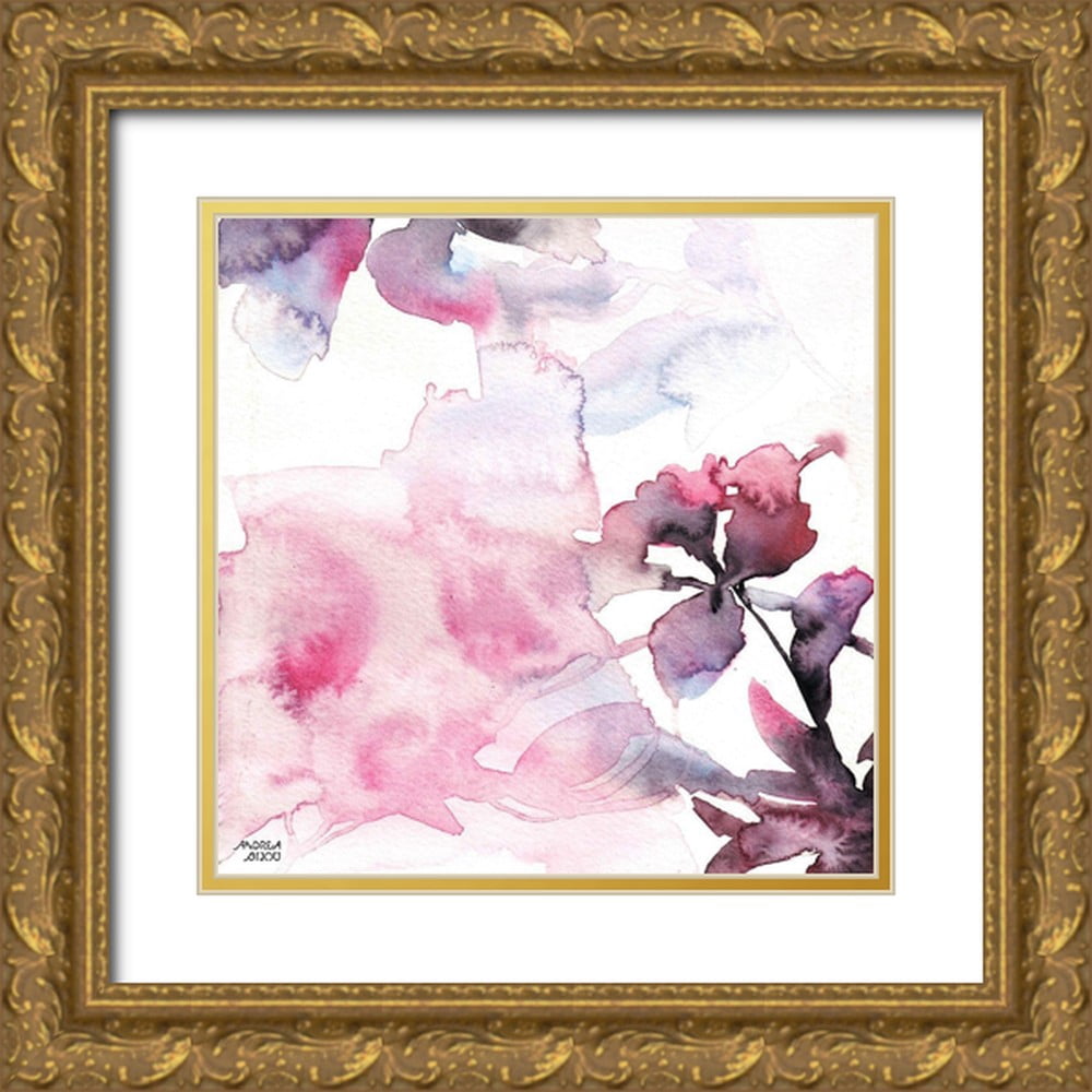 Bijou, Andrea 26x26 Gold Ornate Wood Framed with Double Matting Museum ...