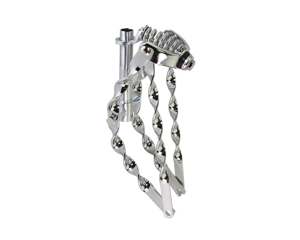 Bike 12 Lowrider Bent Flat Twisted Spring Fork 1 Inch Chrome. - Walmart.com