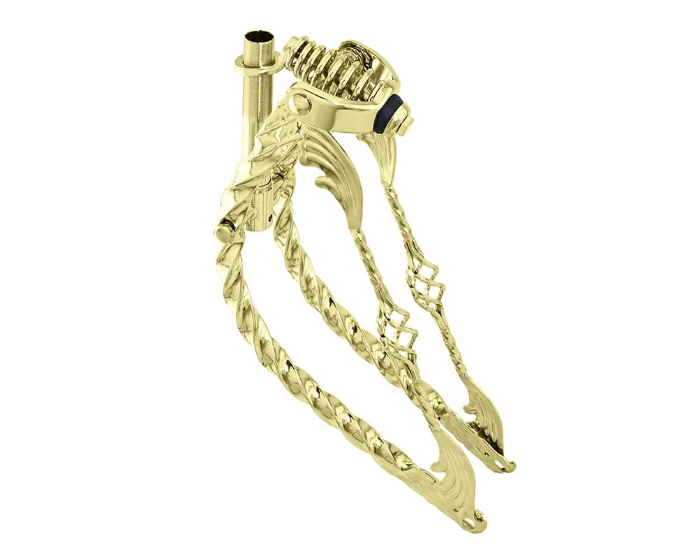 Bike 20 Lowrider Bent Square Twisted Spring Fork 1 Inch W/Twisted Wing ...
