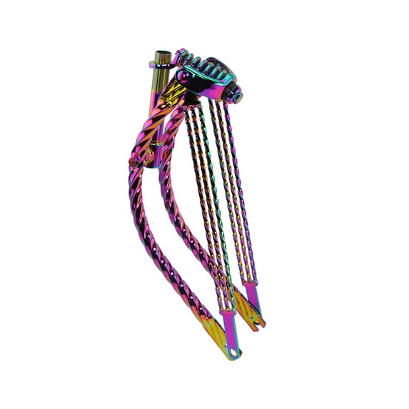 Bike 20 Lowrider Bent Triple Square Twisted Spring Fork 1 Inch Oil ...