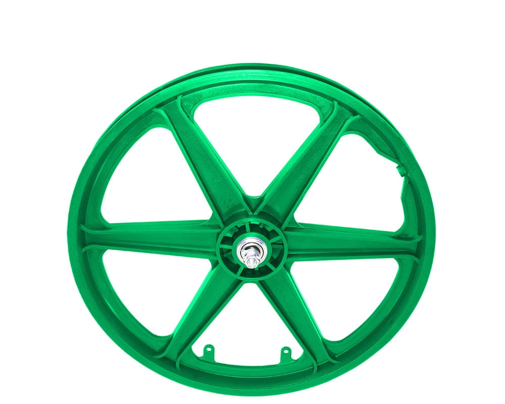 Bike 20 x 38mm Plastic 6-Spoke Front Wheel 3/8 Axle Green. - Walmart.com