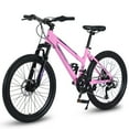 Bike, 24 Inch Outdoor Cycling Bike, 21 Speeds With Dual Disc Brake ...