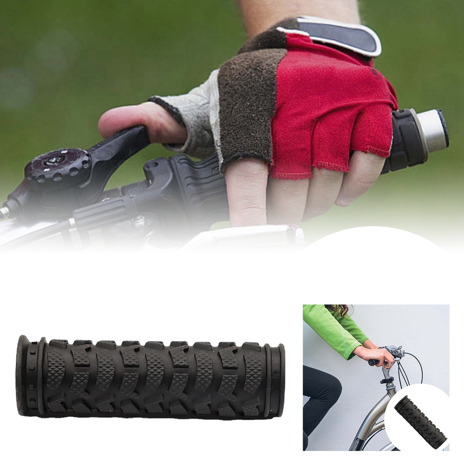 Bike Accessories Ergonomic Soft Rubber Handle Grips for Bikes Kids Flexible Portable Lightweight ...