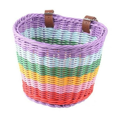 Kids Bike Basket, Children's Wicker Basket for Bike, Handwoven Bicycle ...