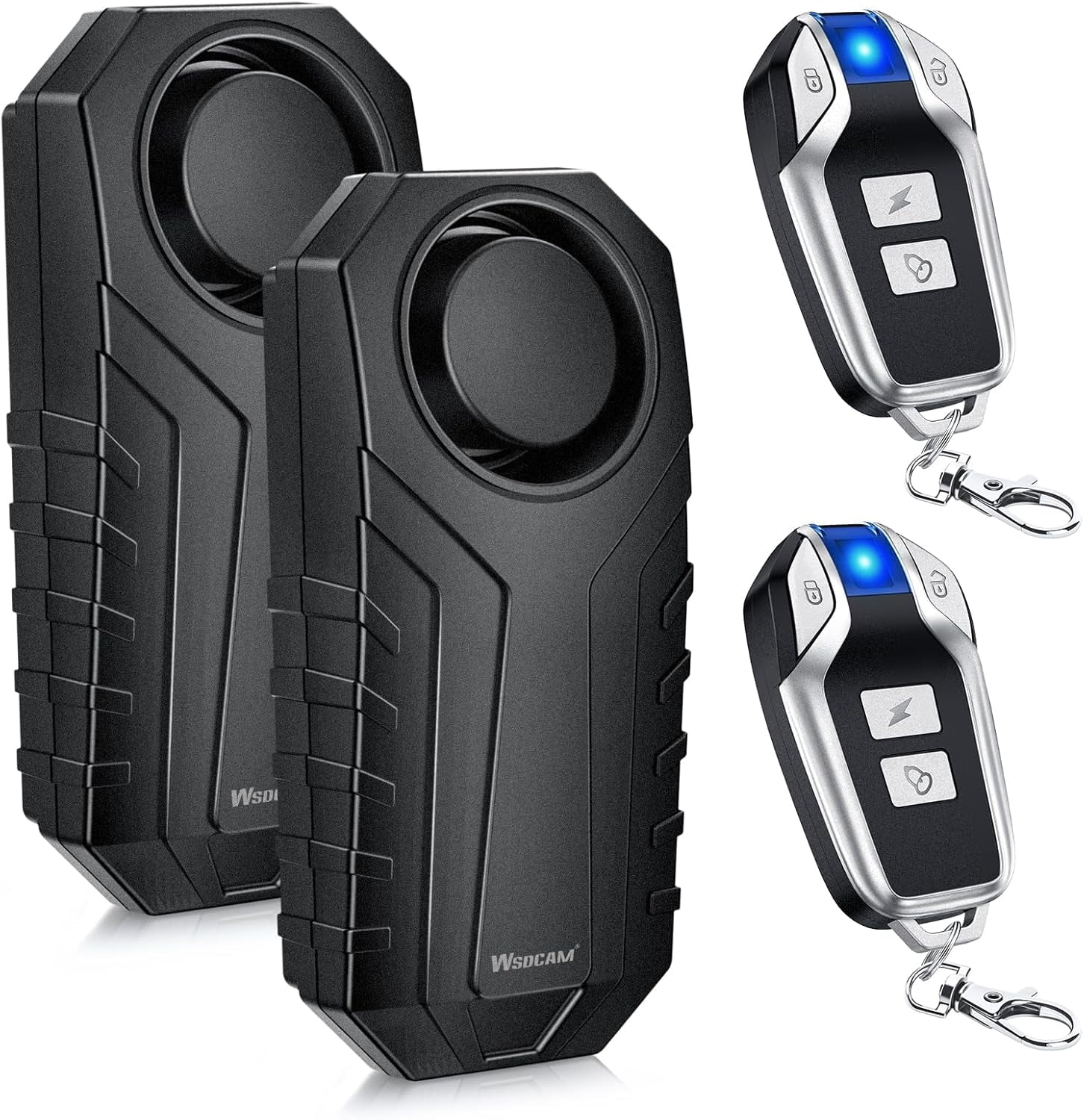 Bike Alarm with Remote 2 Pack, 113dB Loud Anti Theft Vibration Sensor Alarm Systems for Electric ...