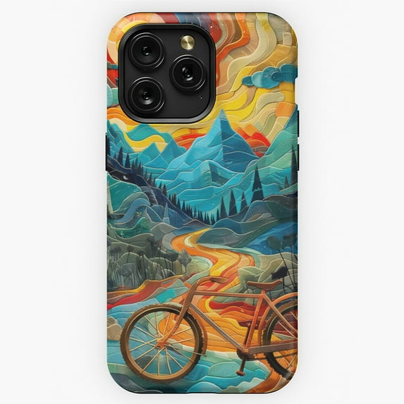 Bike Art Abstract Painting Graphic Case for iPhone 11 12 13 14 15 16 17 Pro Max - Walmart.com