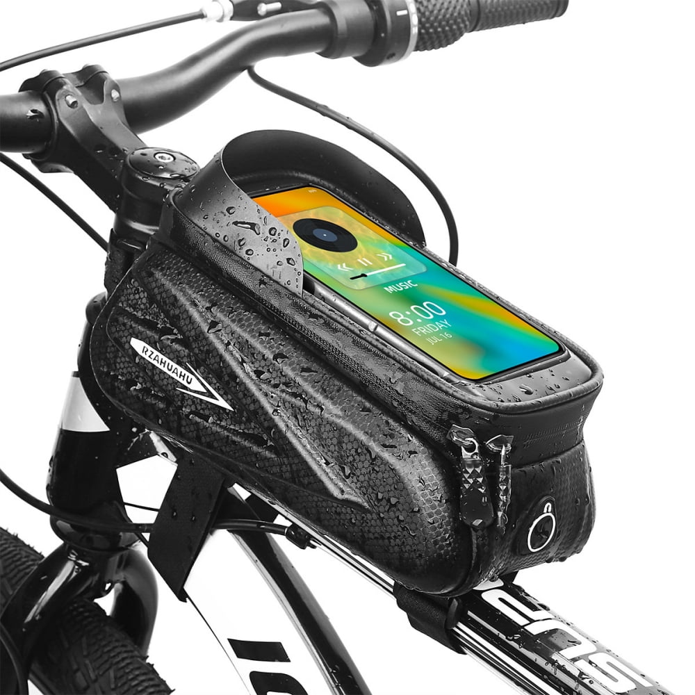 Bike Front Frame Bag: Bike Top Tube Phone Mount Bag Cycling Waterproof ...