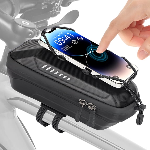 Bike Bag with Phone Holder, EEEkit Waterproof Cycle Front Frame ...
