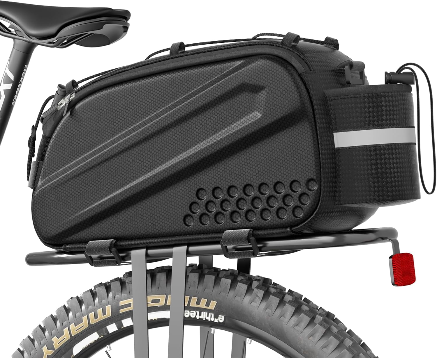 Bike Bags for Bicycles Rear Rack 10L Bike Rack Bag Waterproof EVA Hard Shell Durable Bike ...