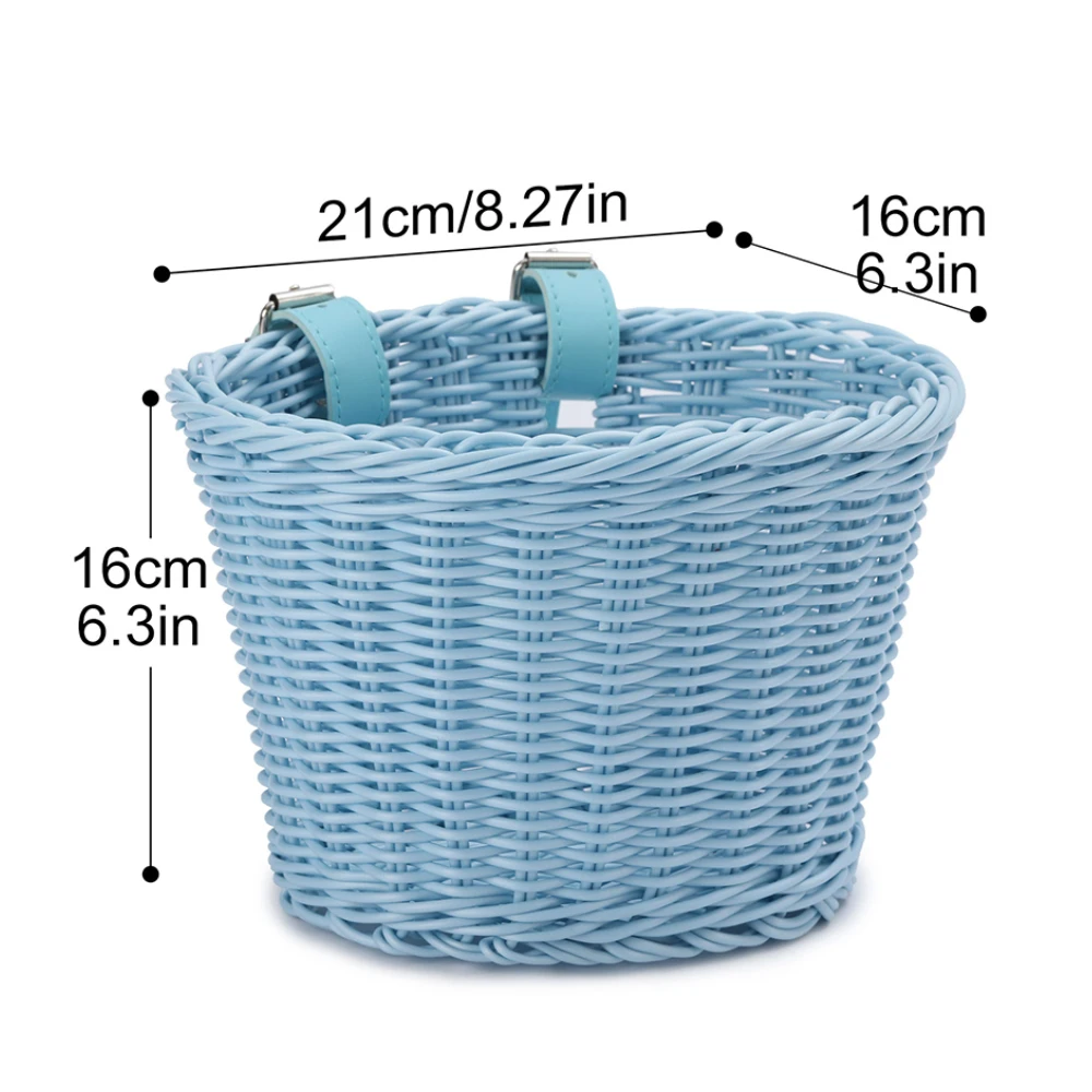 Bike Basket Rattan Wicker Bicycle Storage Front Handlebar Basket Hand ...