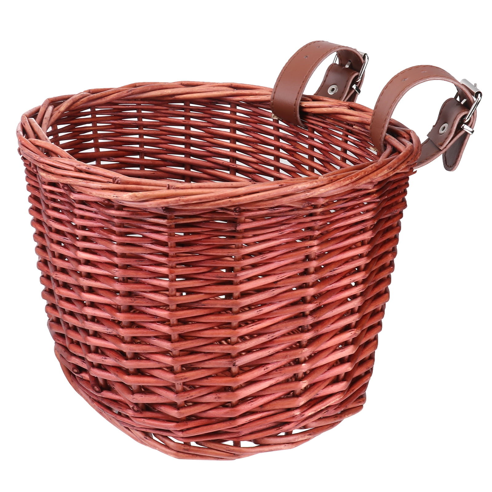 Bike Basket Vintage Woven Rattan Front Handlebar Lift Off Baskets for ...