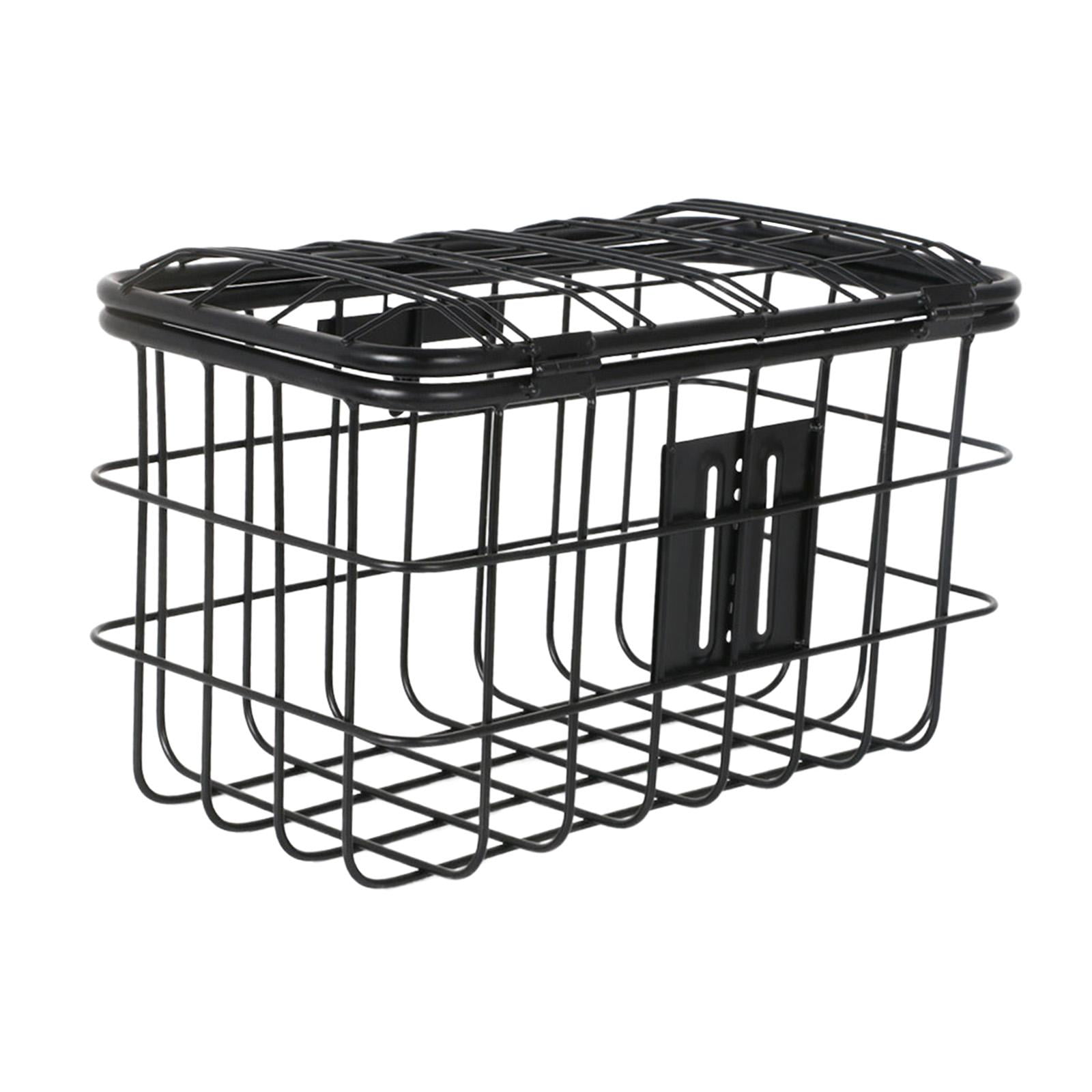 Bike Basket with Lid Carrier Pannier Most Adult Bikes Cycling Basket ...