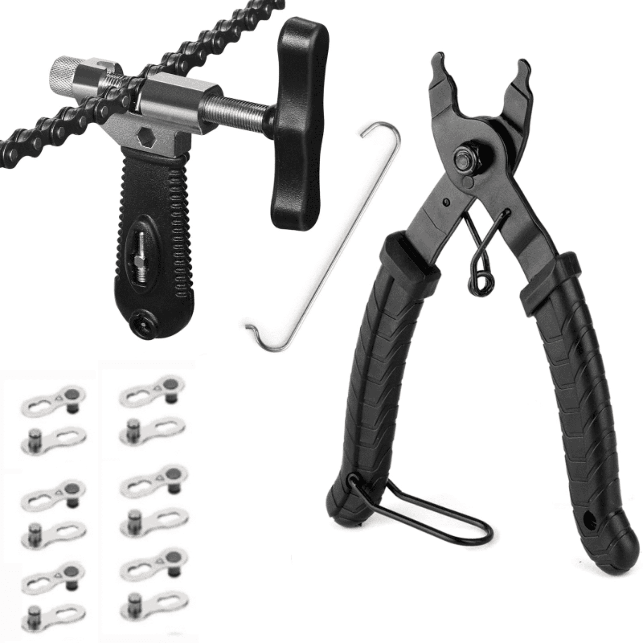 Bike Bicycle Chain Repair Tool Kit with Bike Chain Breaker with Hook ...