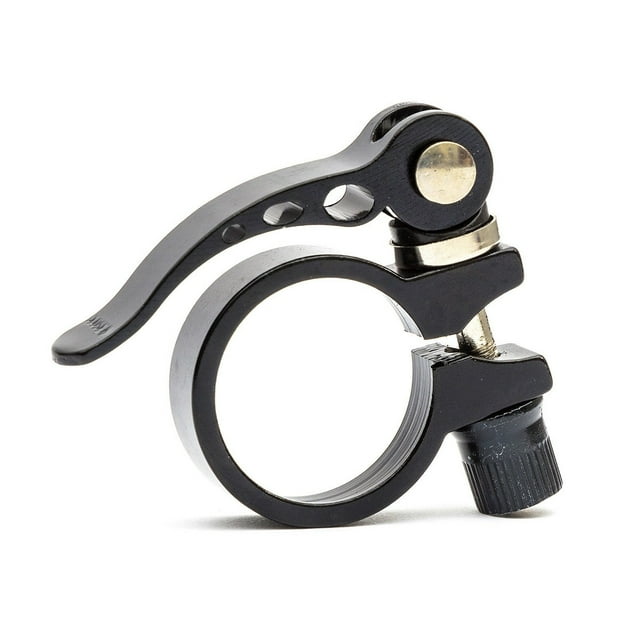 Bike Bicycle Seat Post Clamp Cnc Black Clasp Quick Release Mtb Aluminum ...
