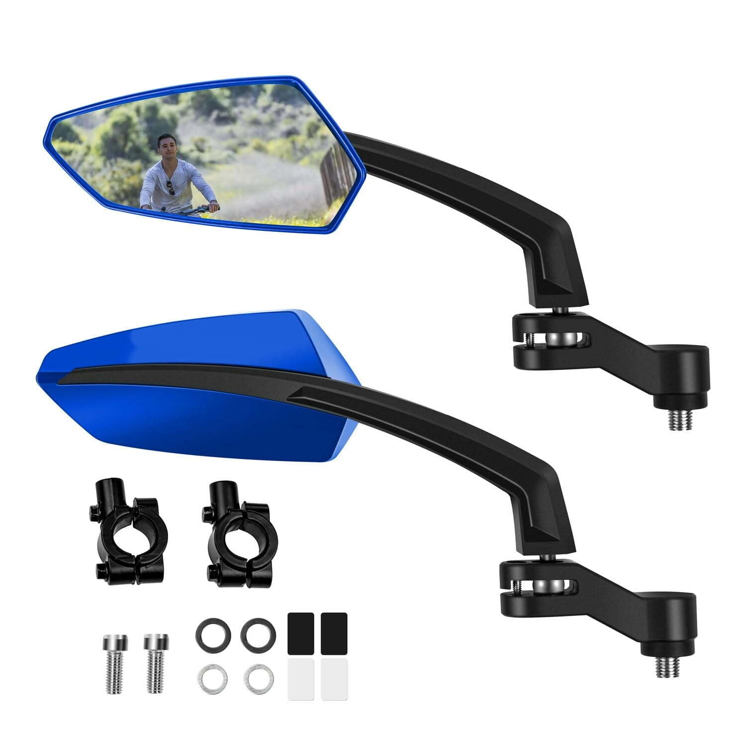 Bike Biking Mirror Handlebar Mount, Rotatable Bicycle Rear View Glass ...
