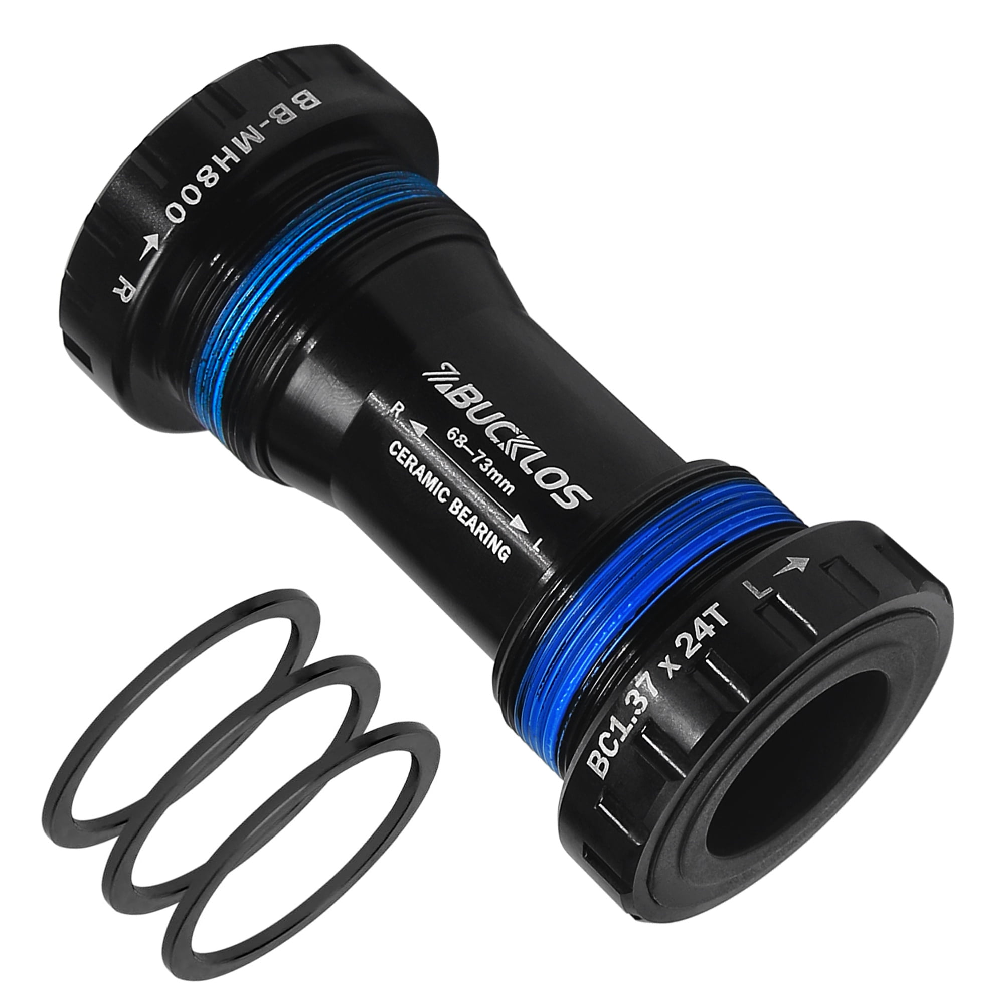 Bike Bottom Bracket 24mm BB68/73 BB86/92 Steel/Ceramic Bearing Black ...