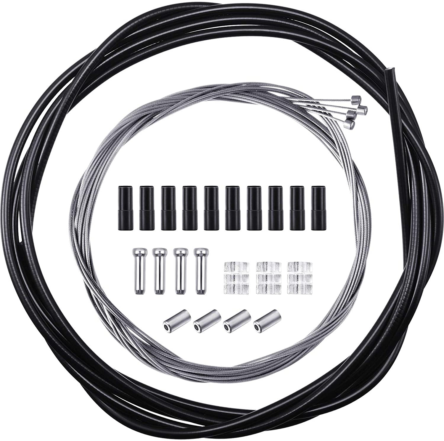 Bike Brake Gear Shifter Cable Kit, Universal Bicycle Change Cable Bike ...