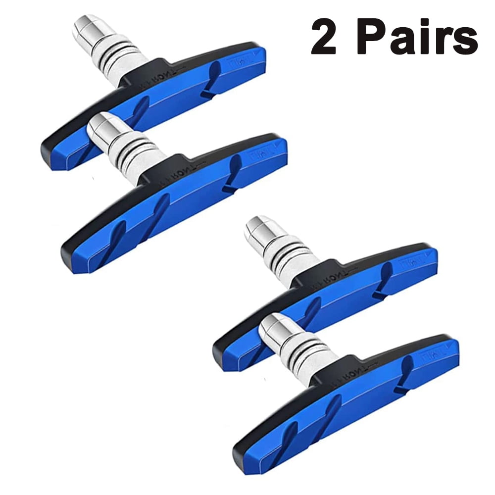 MTB V-Brake Pads Set, 4 Pcs Road Mountain Bike Brake Blocks, No Noise ...