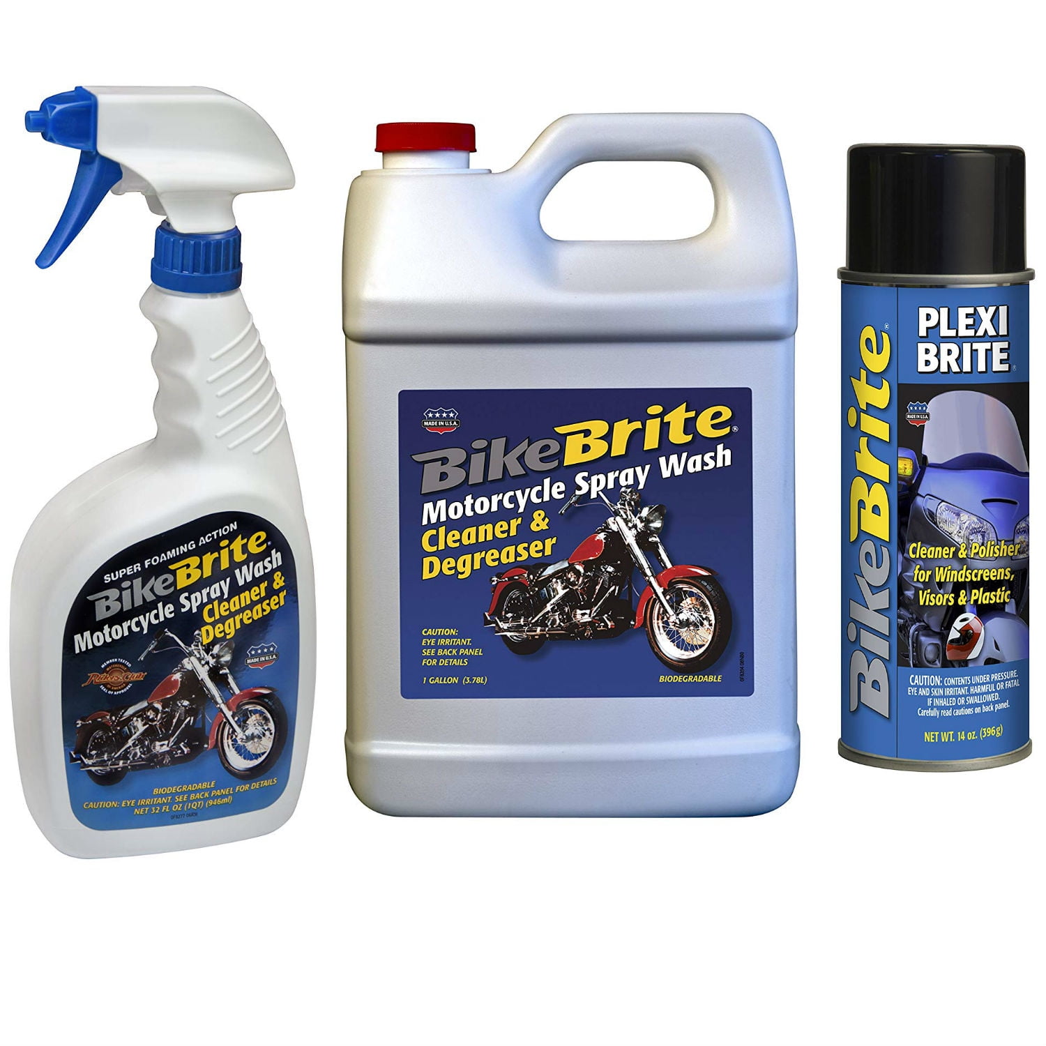 Bike Brite Blue Motorcycle Spray Cleaner and Degreaser, Refill Wash ...