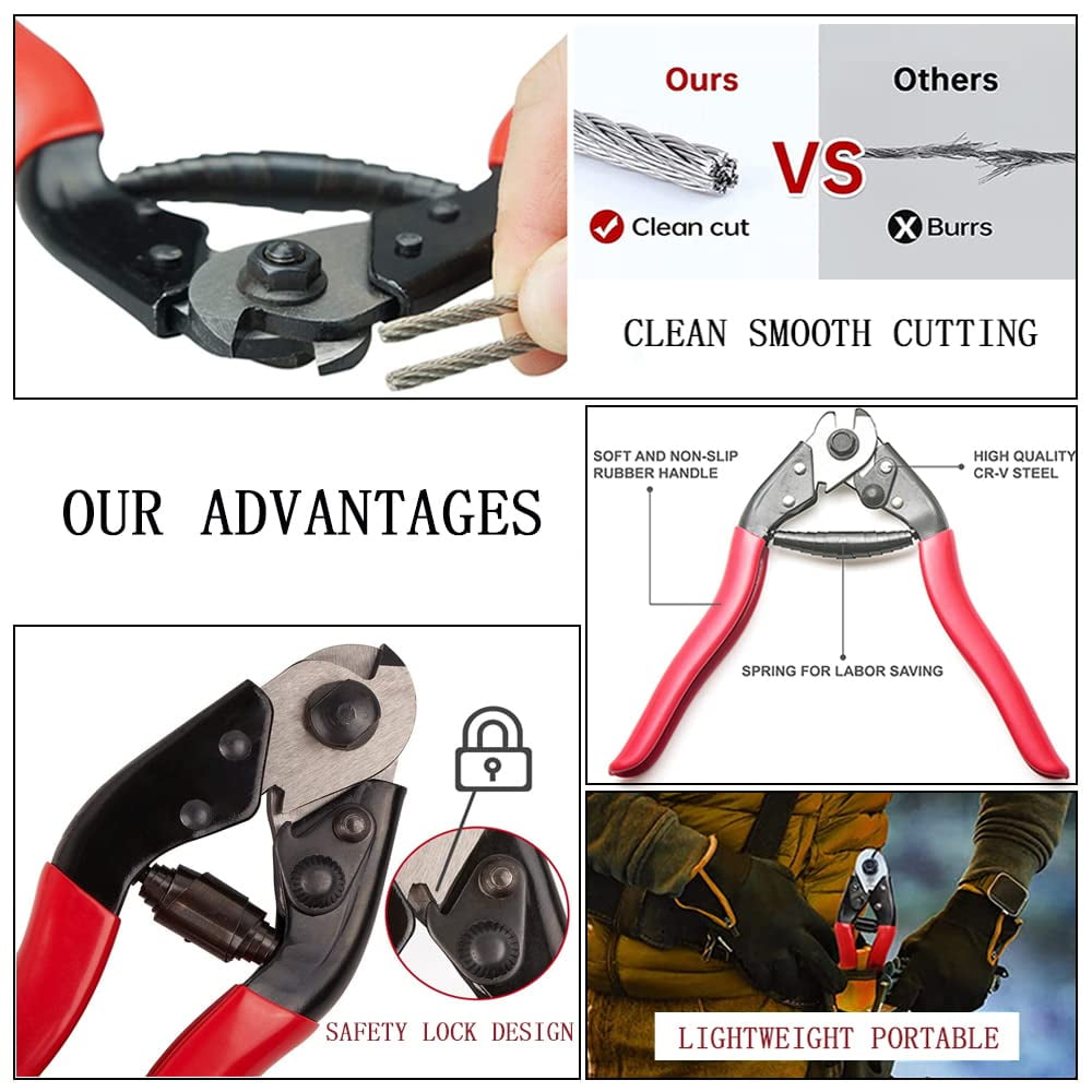 Bike Cable Cutter, Heavy Duty Manganese Steel Labor Saving Wire Cutter ...