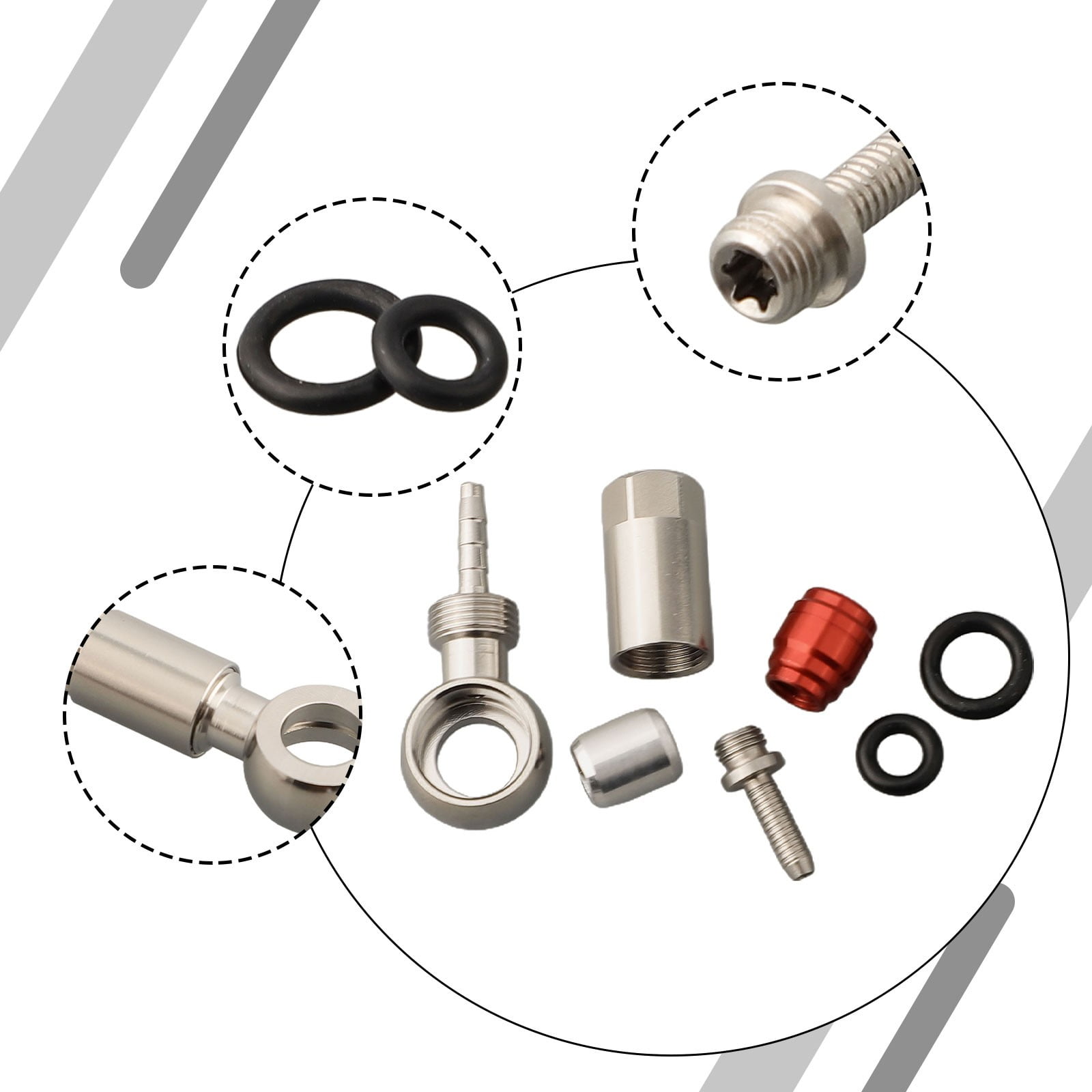 Bike Cable End Banjo Set Hose Connector for Sram Level Red Hrd for ...